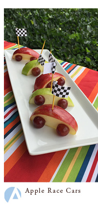 Apple Race Cars - The Cooking Mom